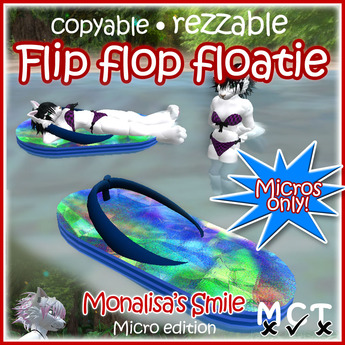 Second Life Marketplace - ::Monalisa's Smile:: Micro flip flop floatie